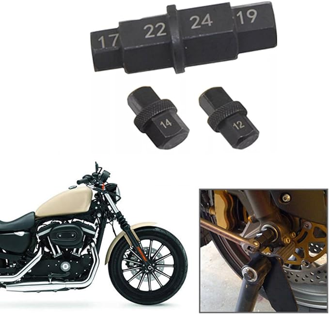 6 in 1 Motorcycle Hex Allen Axle Spindle Socket Adapter, Wheel Removal ...