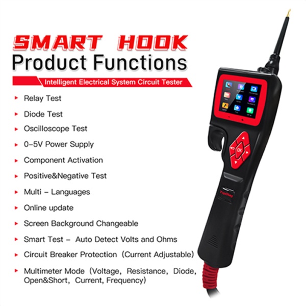 TopDiag P200 Power Circuit Probe Tester Kit, 9-30V Automotive Electric ...